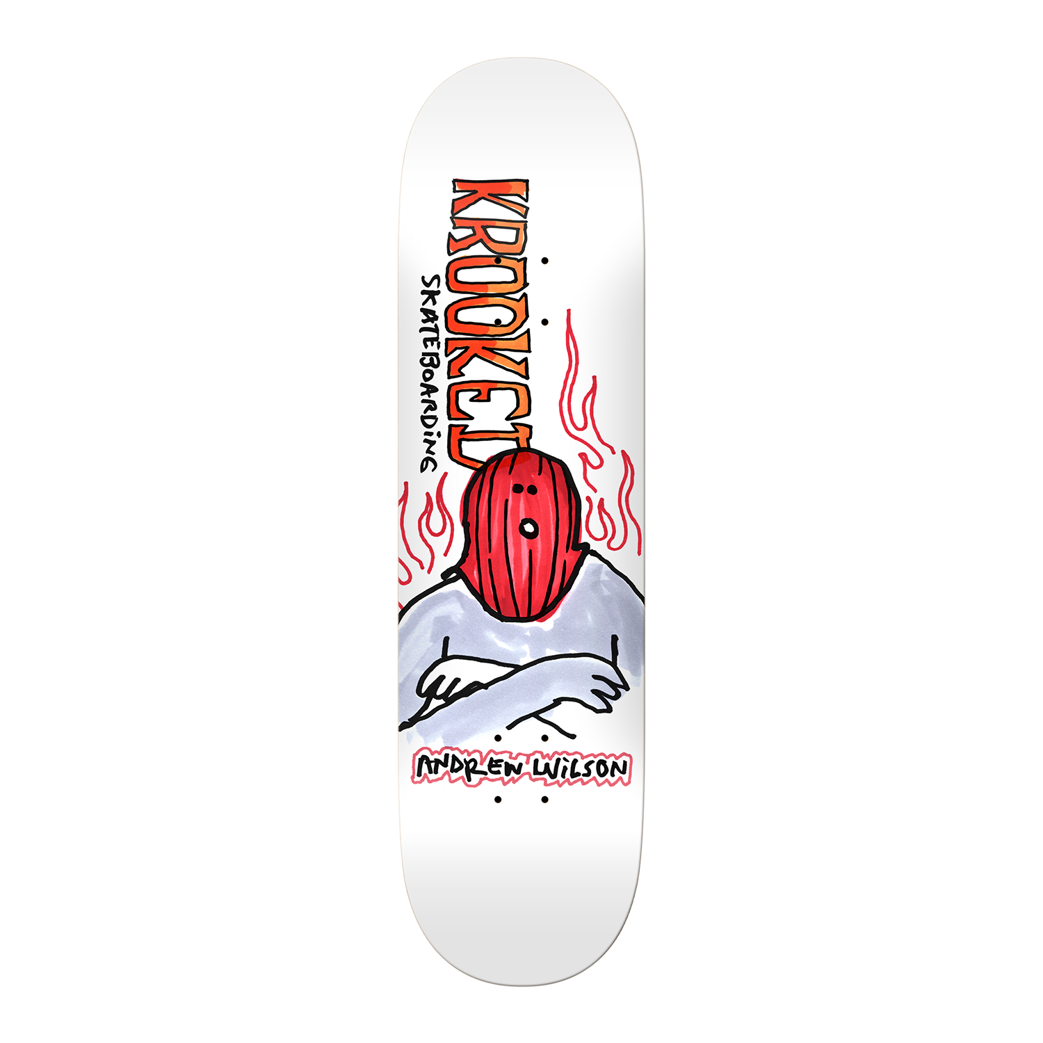 Krooked Wilson Fire Mask Deck - 8.75 – Time Machine Skateshop